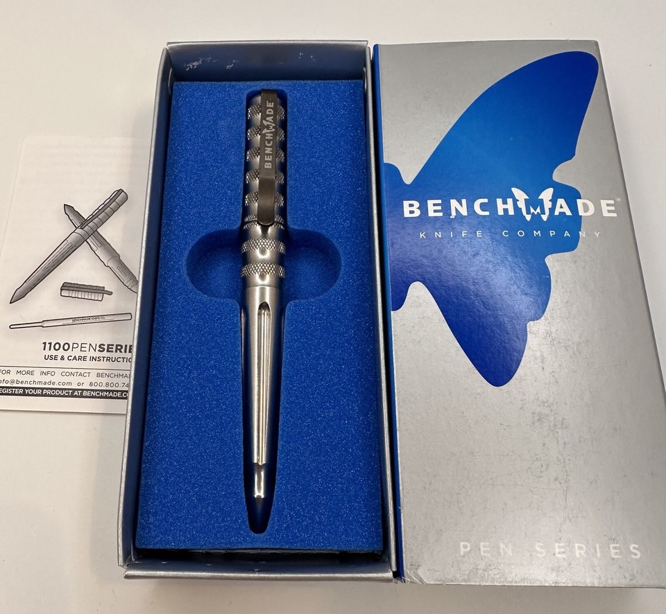 Benchmade Tactical Pen Stainless With Blue Ink 1100-3 | eBay