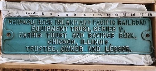 Sign / Plate / Plaque Railroads Train Chicago Rock Island & Pacific ...