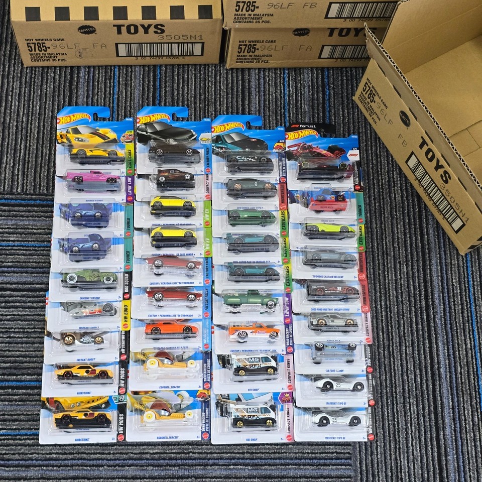 HOT WHEELS CASE F 2026 MAINLINE SHORT CARD SEALED BOX 36pcs BASIC CARS ...
