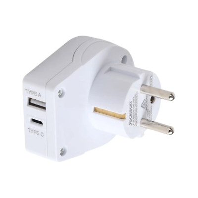 Jackson Outbound Travel Adaptor EU, including 1xUSB-A + 1xUSB-C | eBay ...