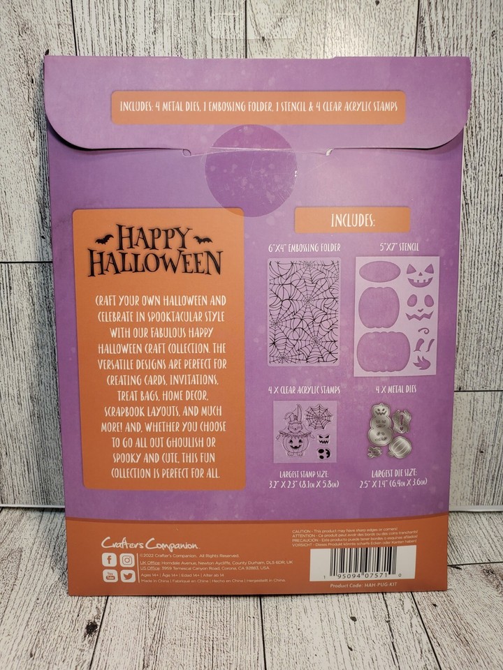 Crafters Companion Happy Halloween Pumpkins Galore Craft Kit 10pc Set ...