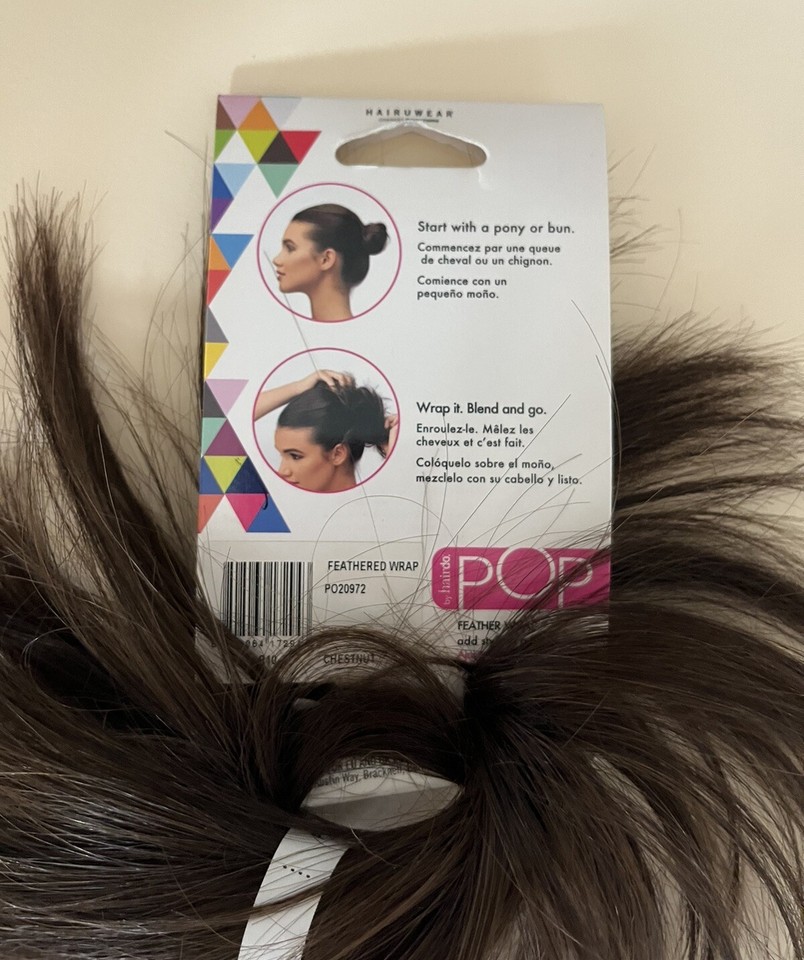 Scrunchie Hairdo By Pop Feathered Wrap Add Style In A Flash Dark ...