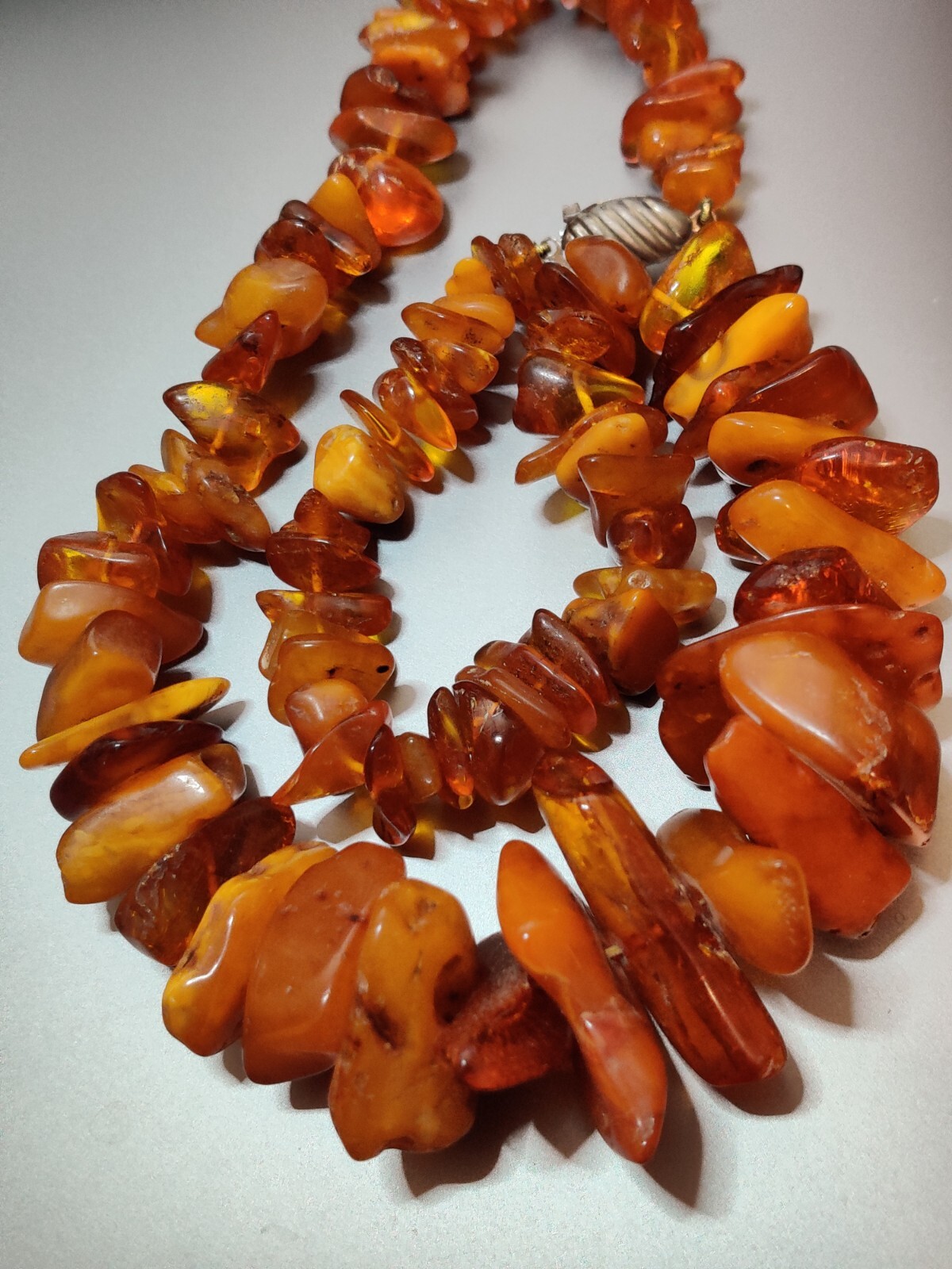 Natural Baltic Amber Necklace Gradient Chunky Nuggets… - Gem