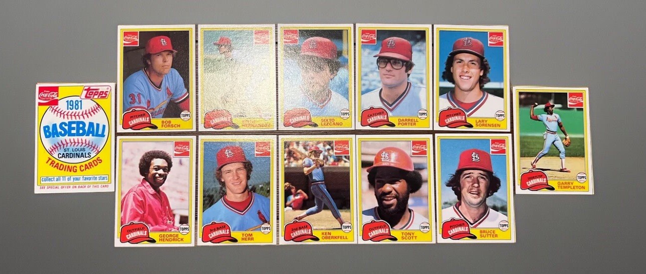1981 Topps Coca-Cola - St. Louis Cardinals Team Set | eBay