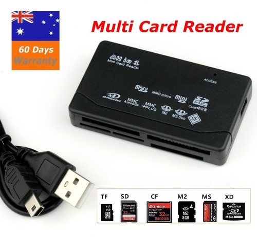 USB 2.0 All in One Multi Memory Card Reader CF SD SDHC MS TF M2 XD MMC ...