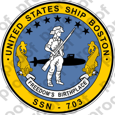 STICKER USN US NAVY SSN 703 USS BOSTON | eBay