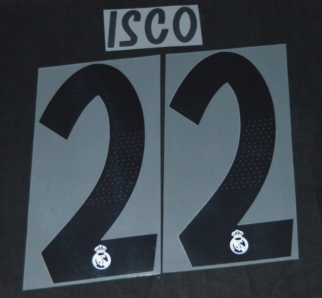 Official Real Madrid Isco 22 2018/19 Football badge Name/Number Set ...