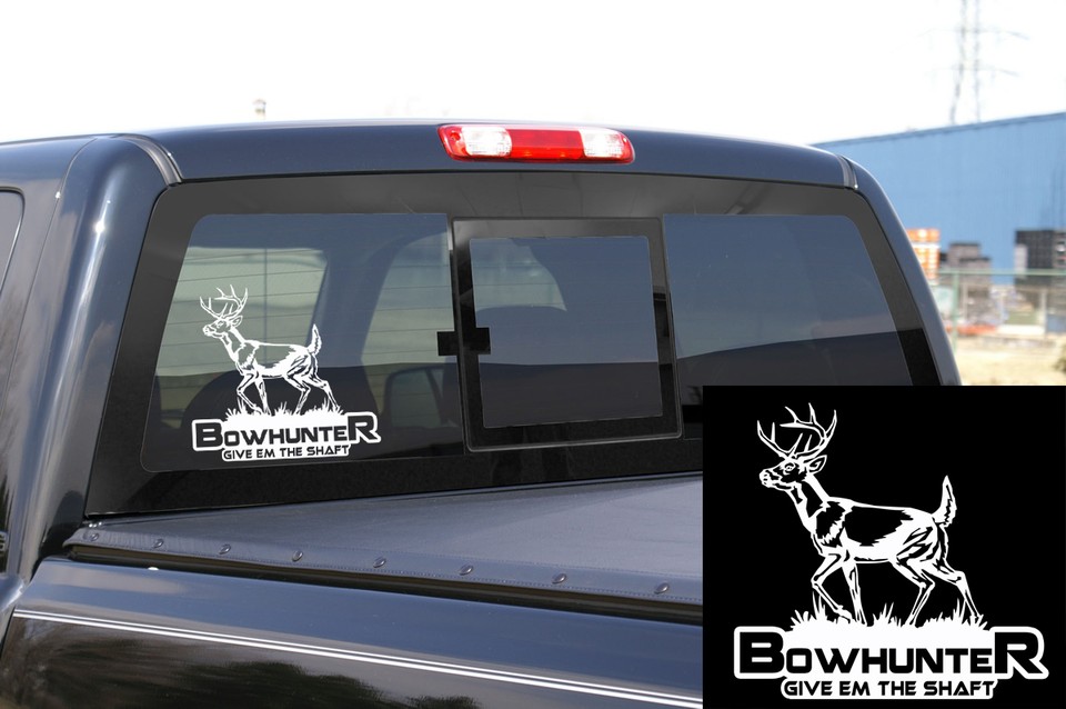 Bowhunter decal,Give em the shaft,archery,Compound bow,hunting sticker ...