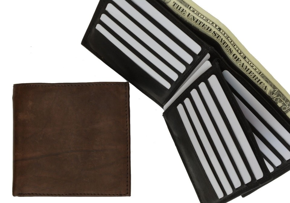 Men's Wallet with 16 Credit Card Slots Genuine Leather - Special Sale ...