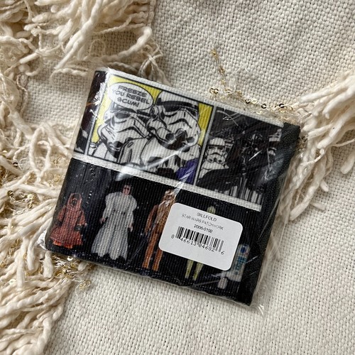 NEW HARVEYS Star Wars Patchwork Billfold Wallet Storm Troopers Obi-Wan ...