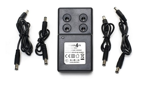 9V Guitar Pedal Power Supply Adapter Adaptor. 4 DC Cables. For Boss PSA ...