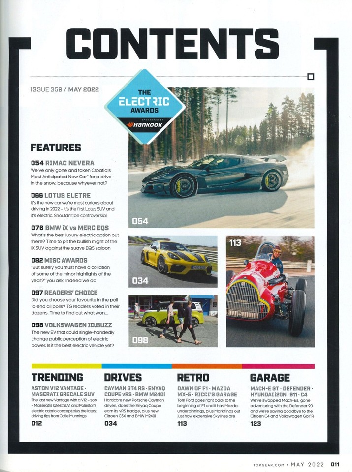 UK BBC Top Gear Magazine Issue 359, Rimac Nevera, Lotus Eletre, BMW iX ...