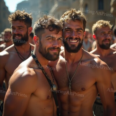 Male Model Photo Print Muscular Handsome Jock Shirtless Hunk College ...