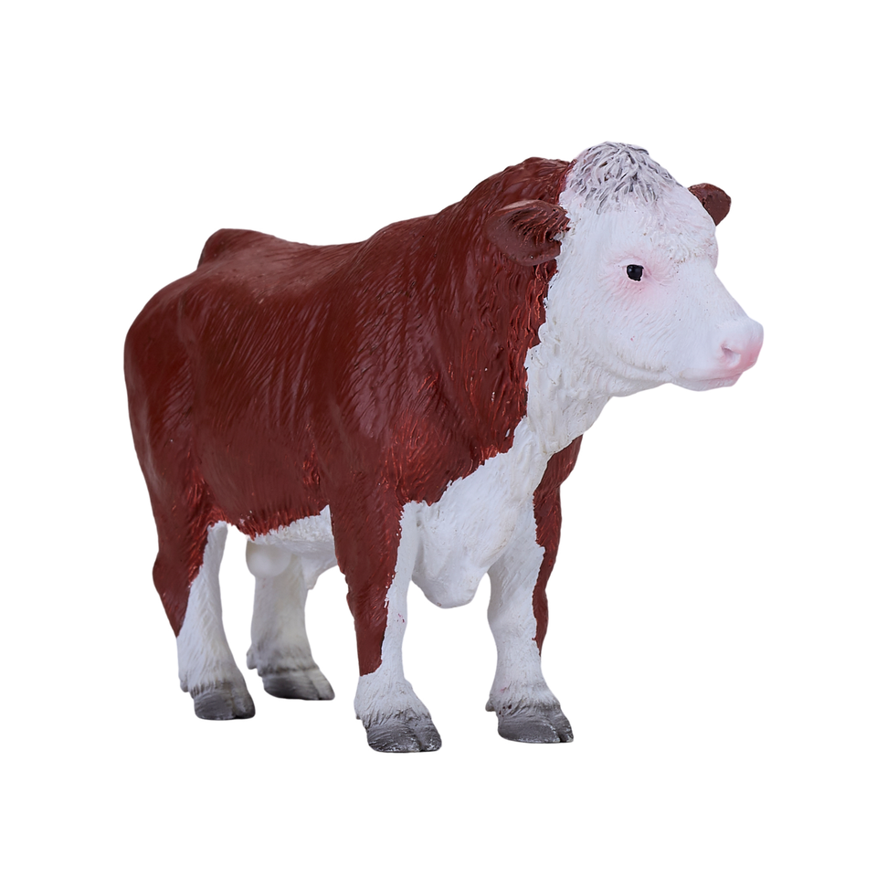 Mojo HEREFORD BULL Farm animals play model figure toys plastic farmland ...