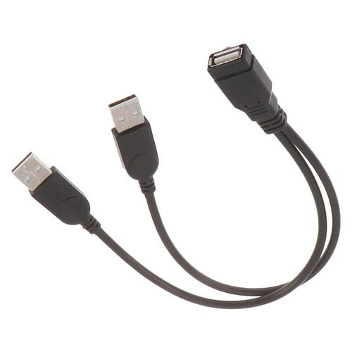 USB 2.0 Female to USB 2 Male Cable USB Double Splitter Power Extension ...