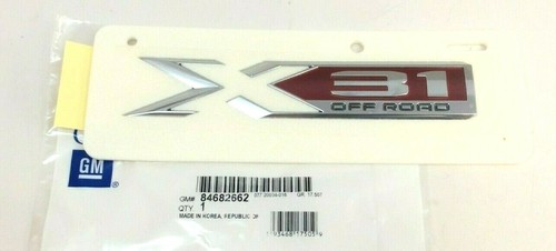 2019-2020 GMC Sierra 1500 X31 Off Road Rear Bodyside Chrome Red Emblem ...