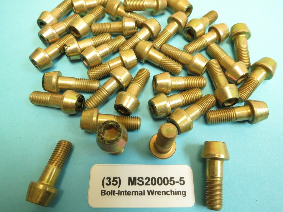 (35) 5/16-24 x .86 Internal Wrenching Military Standard Bolts MS20005-5 ...