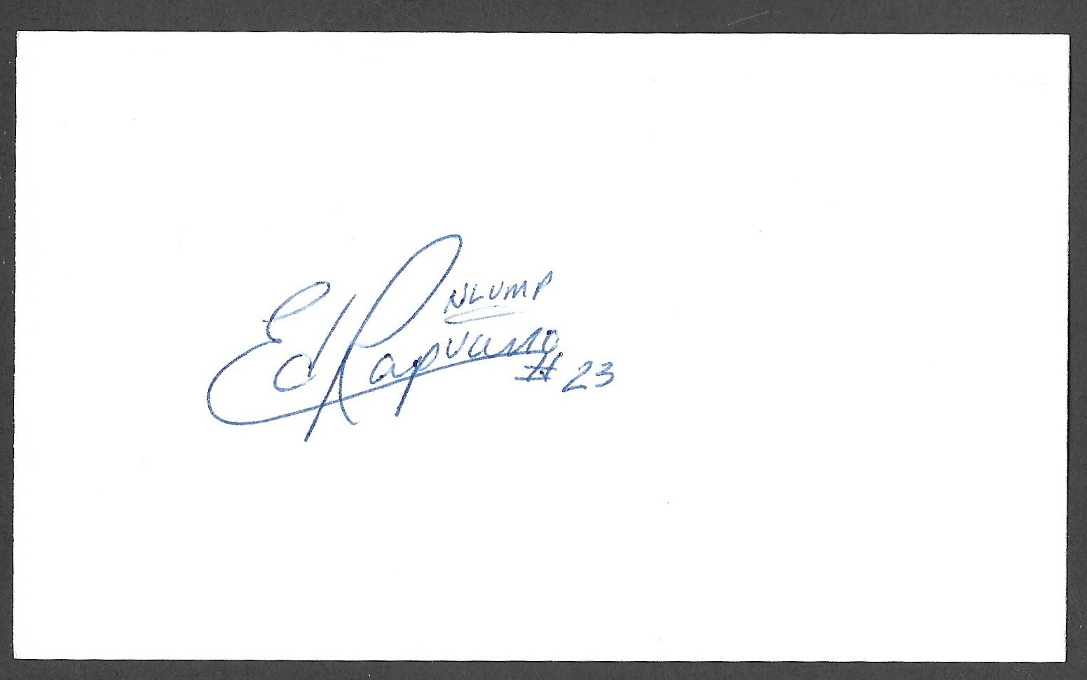 Ed Rapuano Jr ( 1990-2012 ) MLB UMPIRE SIGNED AUTOGRAPH AUTO 3x5 INDEX ...
