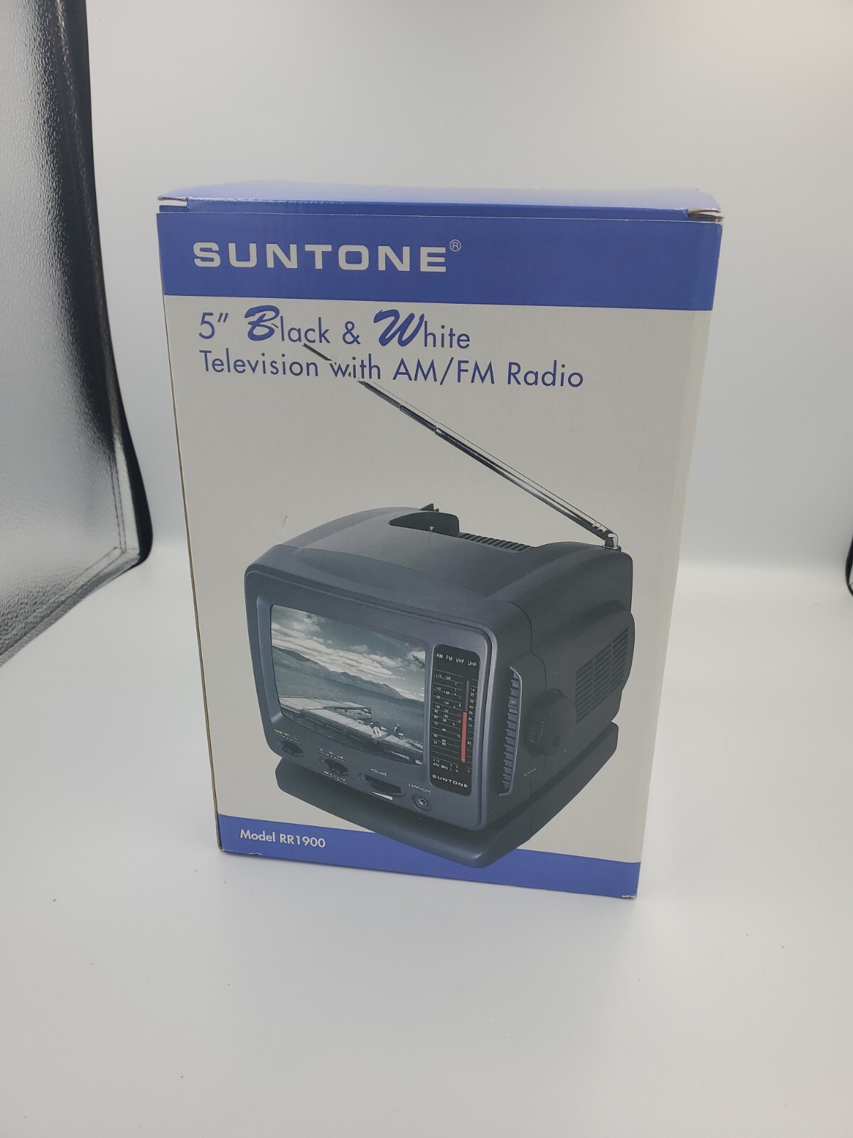 Vtg+Suntone+ELEC1900+5%22+B%26W+Analog+Television+AM%2FFM+Radio+A%2FV ...