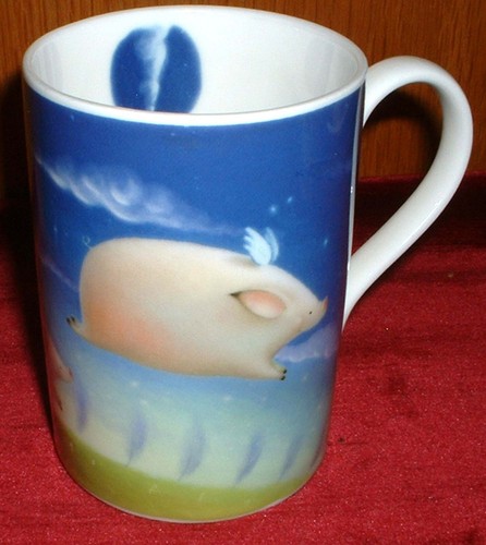 PORTMEIRION HALF PINT MUG FLYING PIGS FARMYARD ANIMALS | eBay