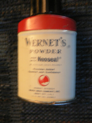 Vintage NOS Wernet's Powder Denture Powder Paste Advertising 3/4 Full ...