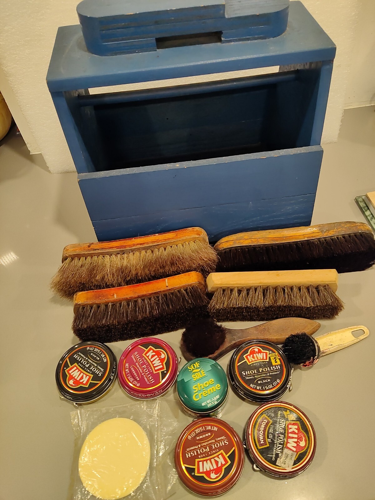Shoe Shine Box Kit Vintage | eBay