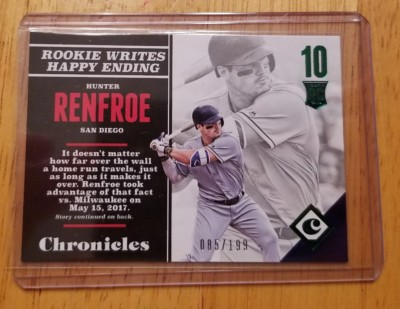 Hunter Renfroe 2017 Panini Chronicles Rookie Green Baseball Card 085/ ...