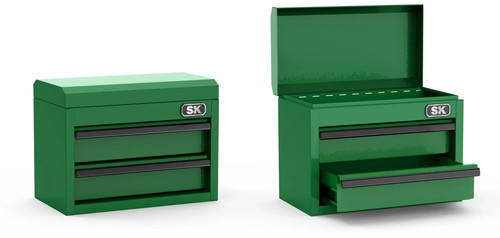 NEW! SK S-K Tools Mini Green Metal 2 Drawer Tool Box #86101 About 11" x ...