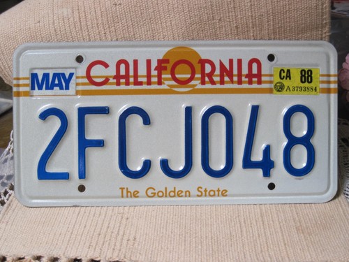 1988 California The Golden State License plate. | eBay