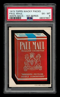 1973 Topps Wacky Packs 1st Series Set-Break Paul Maul White Back PSA 6 ...