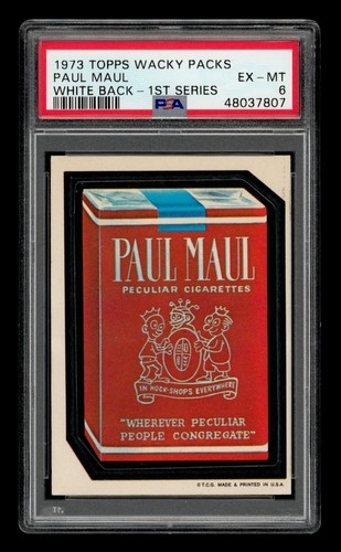1973 Topps Wacky Packs 1st Series Set-Break Paul Maul White Back PSA 6 ...