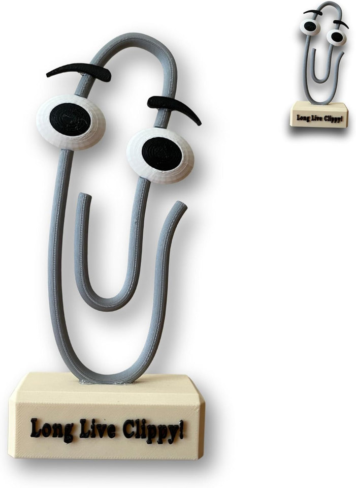 Clippy - Office Assistant Figurine | Fun 3D Printed Desk Decor | Retro Paperclip | eBay