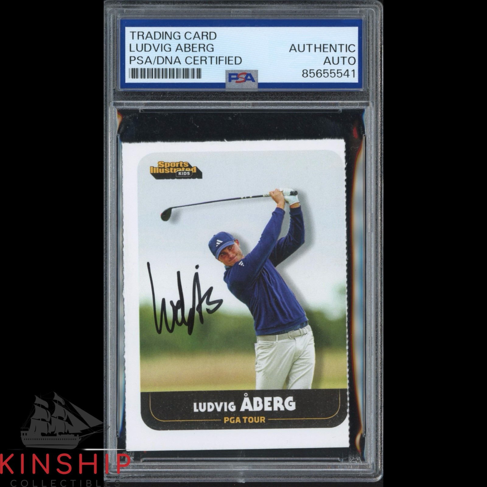 Ludvig Aberg signed 2024 SI for Kids Rookie Card PSA DNA Slab Golf Auto ...