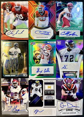 (x9) NFL Autograph Auto Football Card Lot - Serial #’d/Parallel/Rookie ...