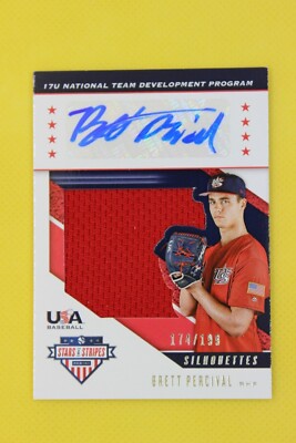 BRETT PERCIVAL 2019 PANINI USA Stars & Stripes 17U PATCH AUTO /199 ...