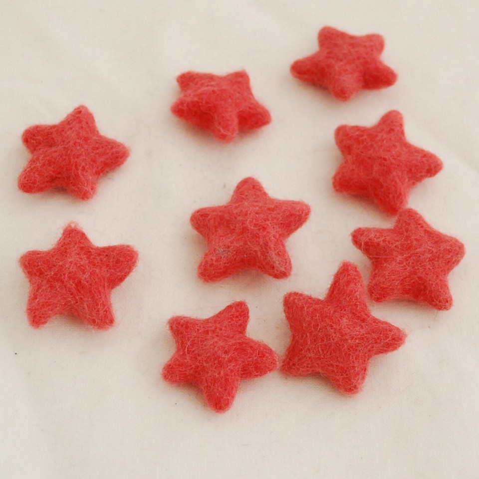 100% Wool Felt Stars - 10 Felted Stars - 90 Colours to choose | eBay