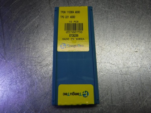 TaeguTec Ceramic Inserts QTY10 TPG 221 / TPGN 110304 AB30 (LOC1843B) | eBay
