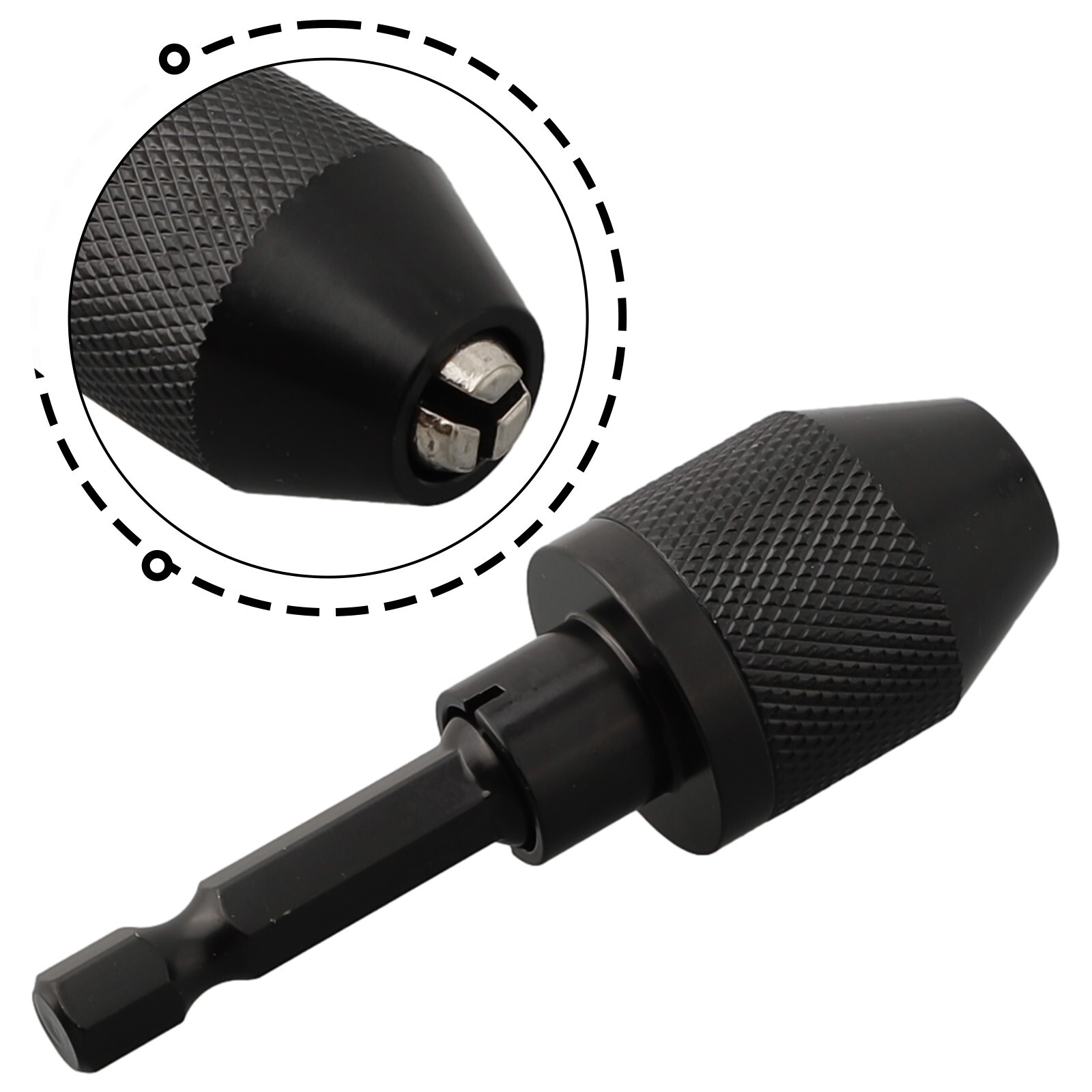 Drill Chuck Keyless Impact Drivers Tightens Workholding 1/4" Adapters ...