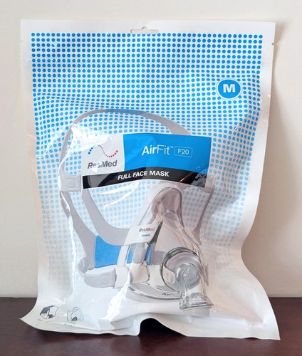 RESMED AirFit F20 Medium Mask w/ Headgear, Cushion, Elbow 63401 NEW ...