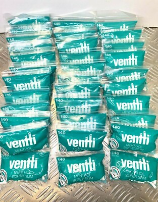 Ventti Menthol Super Slim Filter 140 x 33 Bags Total 4620 tips BULK BUY ...