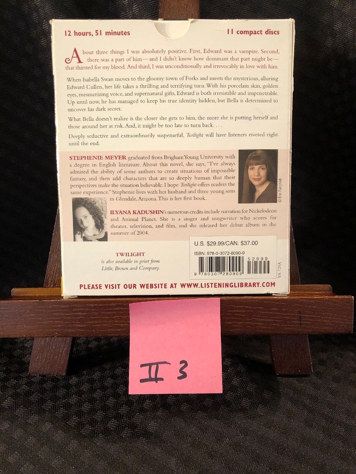 Twilight Saga: Twilight Book 1 Audio Book Stephenie Meyer (2005 CD ...