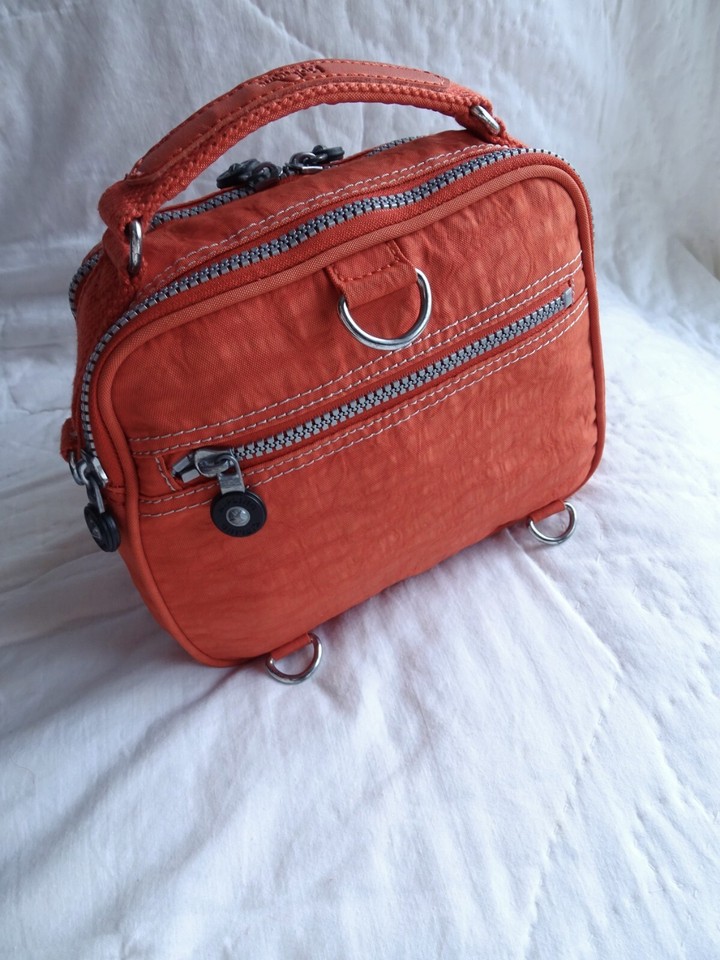 Kipling CANDY Shoulder Crossbody Hand Bag Backpack Burnt Orange AURELIA ...