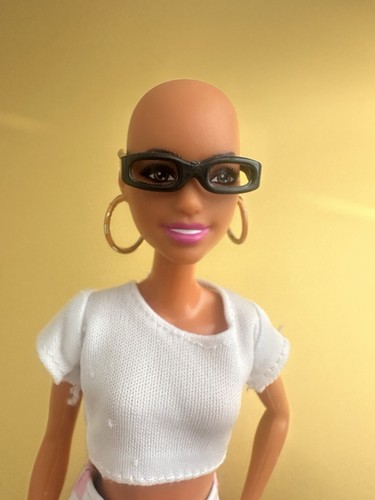 Barbie Fashionista Doll #150 Bald w/ Earrings & styled Outfit | eBay