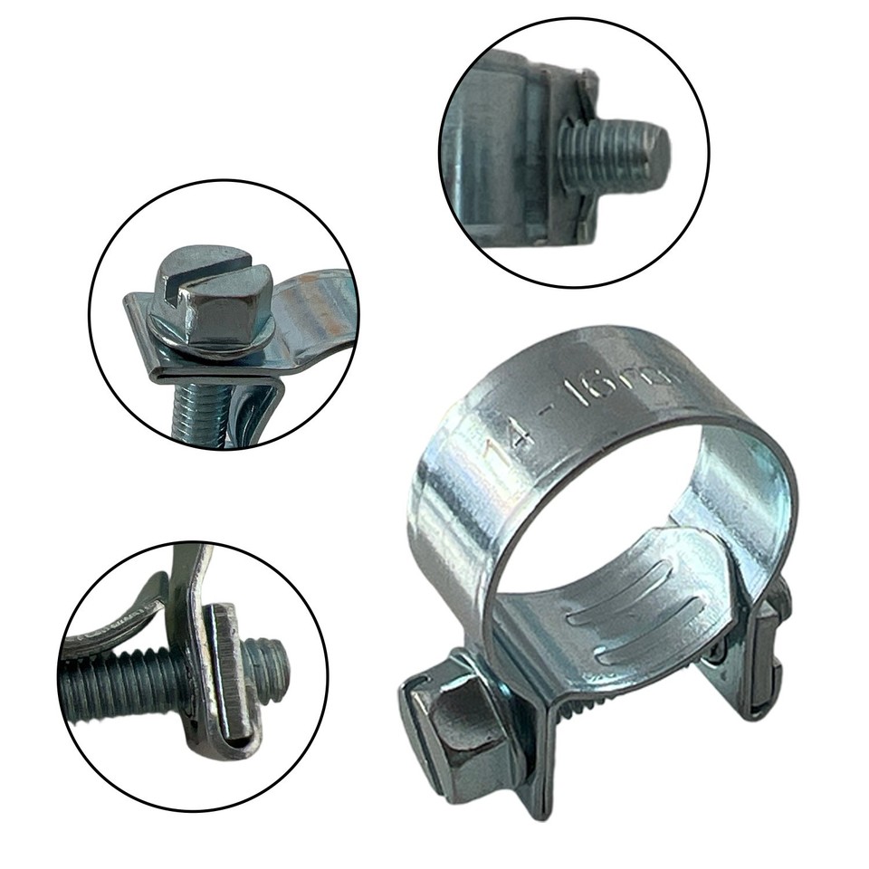 30 PCS 1/4" 5/16" 3/8" Fuel Injection Gas Line Hose Clamps Clip Pipe ...