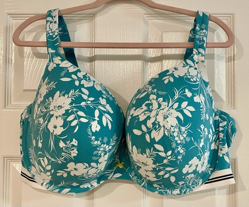 Cacique 46DDD Bra Boost Plunge T-Shirt Underwire Lane Bryant Floral | eBay