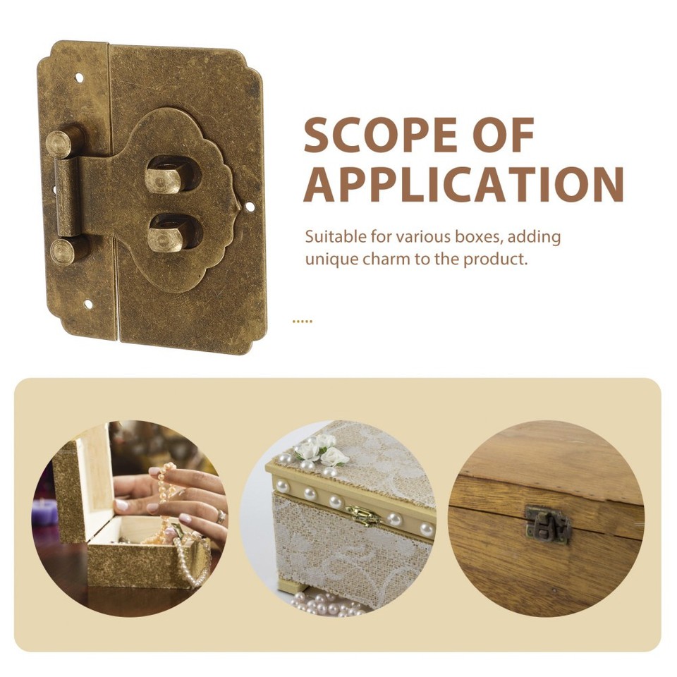 Jewelry Box Metal Hasp Small Hasps for Retro Vintage Latch Cabinet Lock ...