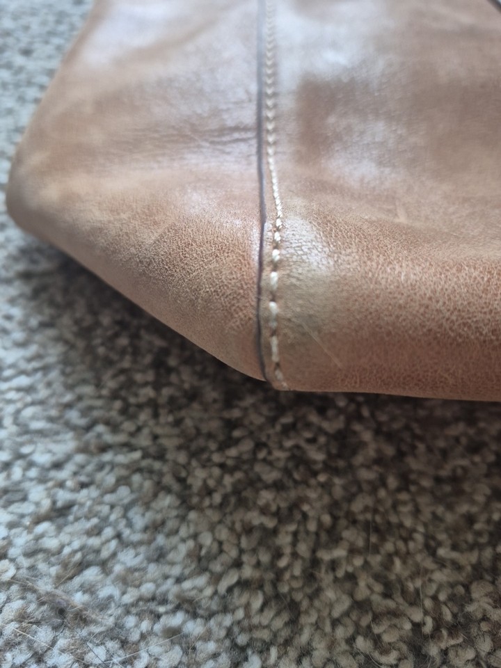 Frye Tan Brown Leather Reed Shoulder Bag Tote | eBay