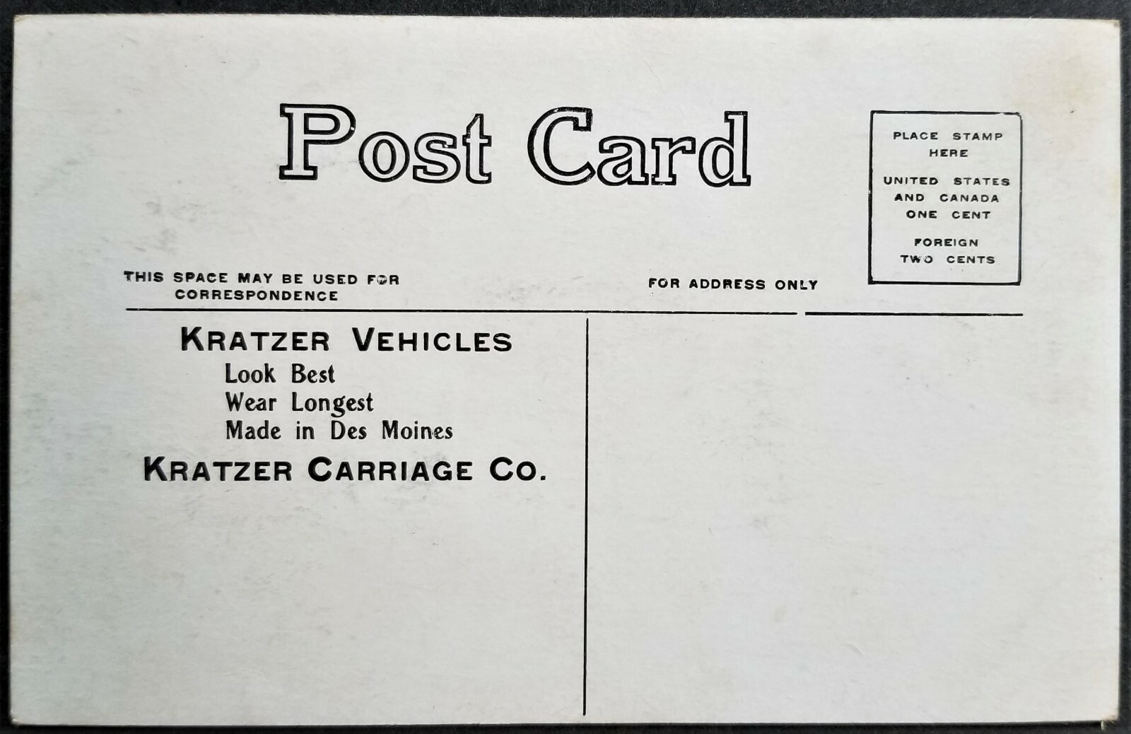 Advertising: Food, Prize Corn Ears, Kratzer Carriage Co., Des Moines ...