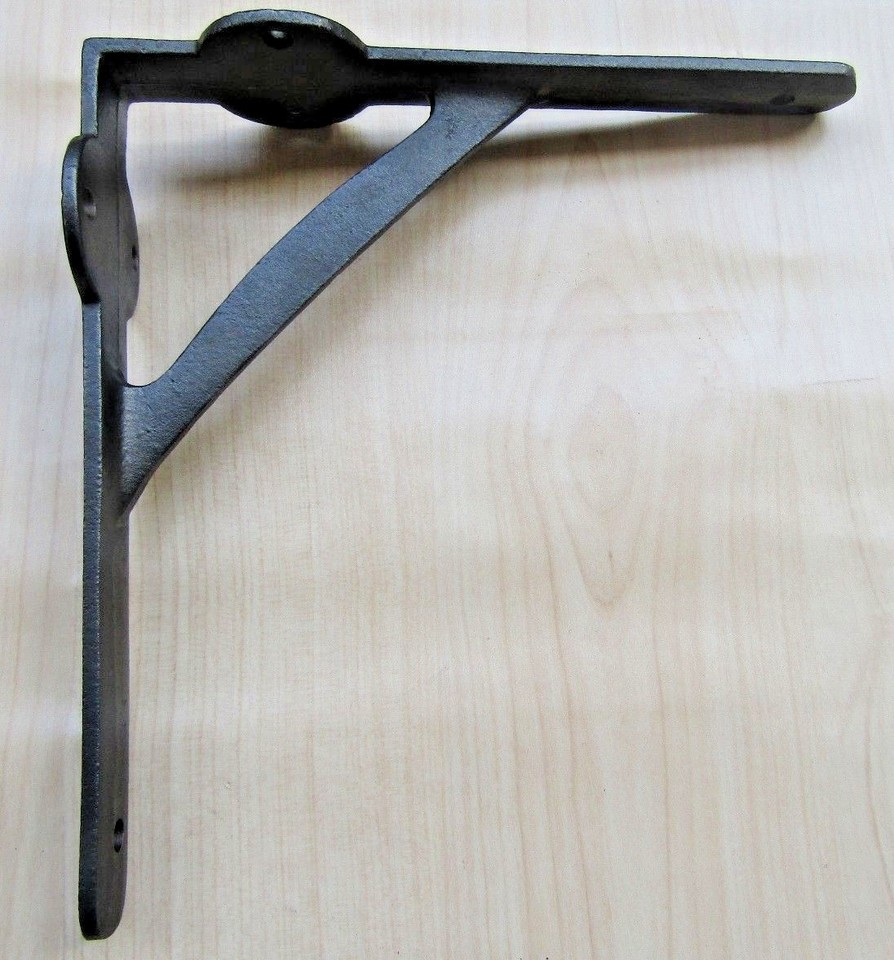 Rustic industrial Antique Cast Iron shelf wall Bracket Support book ...