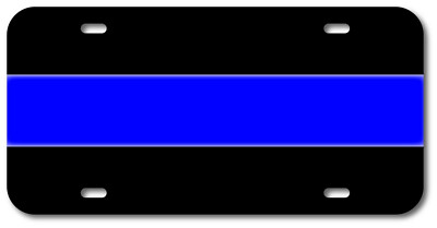 Thin Blue Line Police Department Auto Car Truck Tag Metal Novelty ...